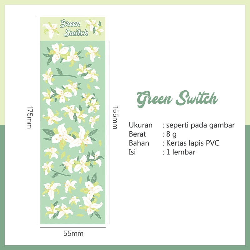 Jual [1 Lembar] Sticker Deco Stiker Dekorasi PVC untuk Scrapbook ...