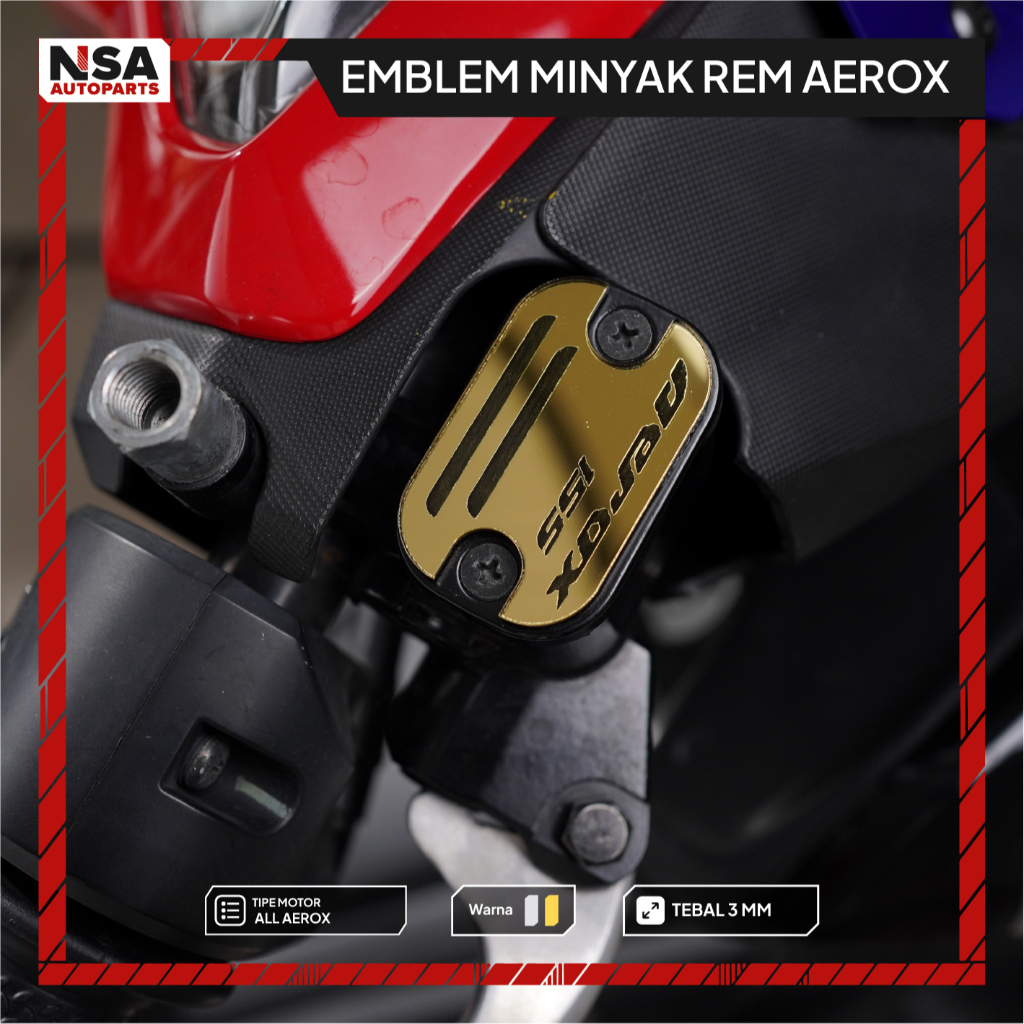 Jual GARNIS TUTUP MASTER REM AEROX EMBLEM BRAKE REM AEROX GOLD GARNISH ...
