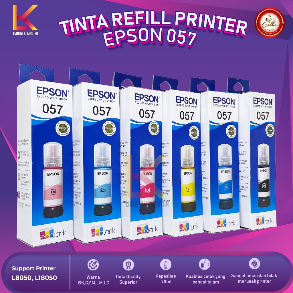 Jual Tinta Epson 057 Refill Printer L8050 L1850 | Shopee Indonesia