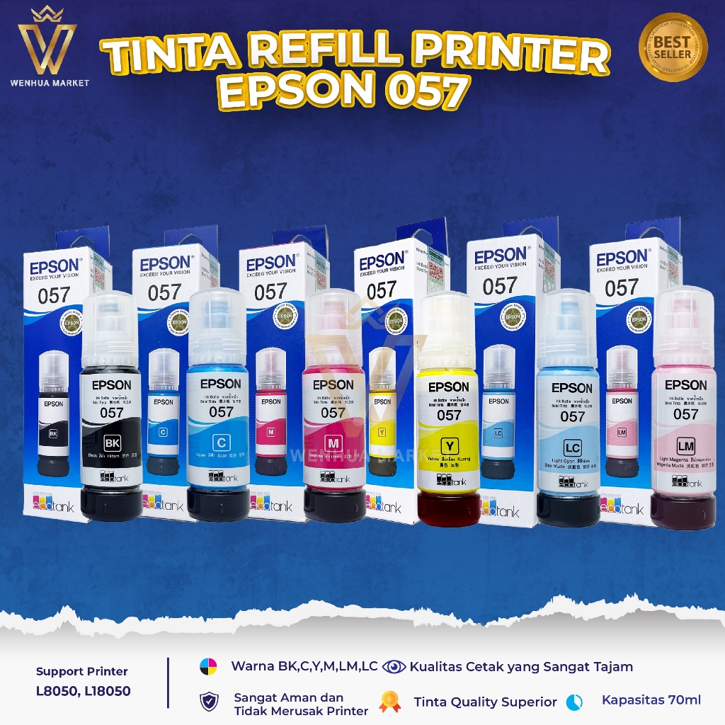 Jual Tinta Epson 057 Tipe Printer L8050 L1850 Cetak Jernih, Hasil ...