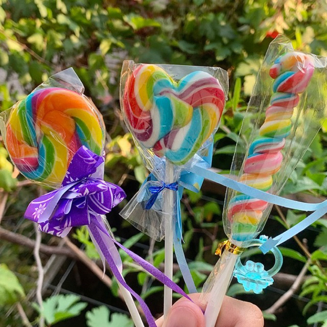 Jual permen lolipop bulat,love,ulir pita souvenir,kado 20 pcs | Shopee ...