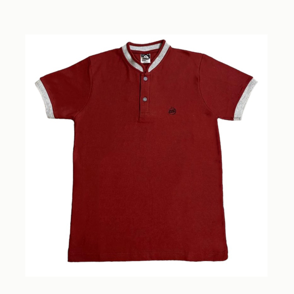 Jual Linkswear New Polo Shirt Kerah Shanghai - Maroon J4 | Shopee Indonesia