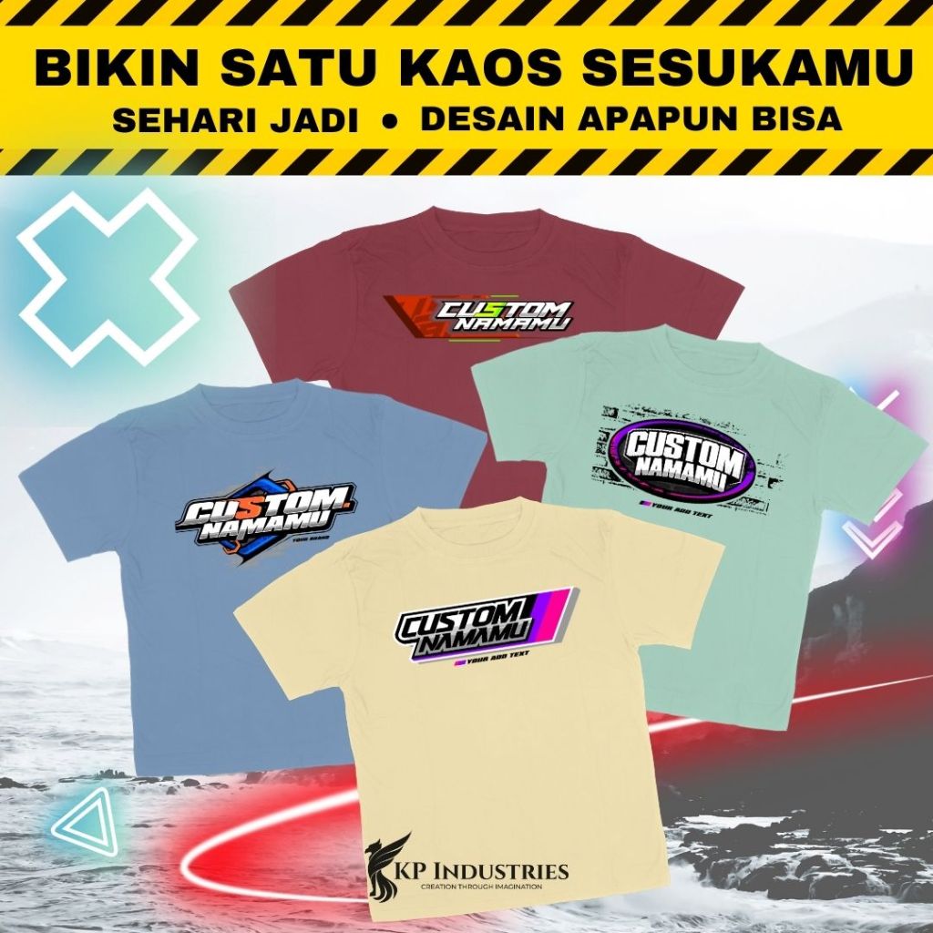 Jual BAJU KAOS SABLON CUSTOM SATUAN FOTO GAMBAR NAMA TULISAN KATA KATA ...
