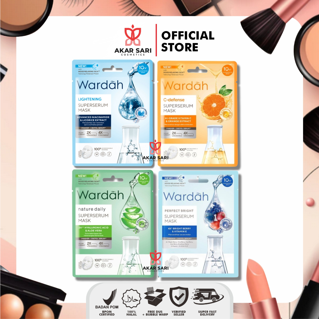 Jual WARDAH SUPERSERUM SHEET MASK - Masker Wajah 20 ml | Shopee Indonesia