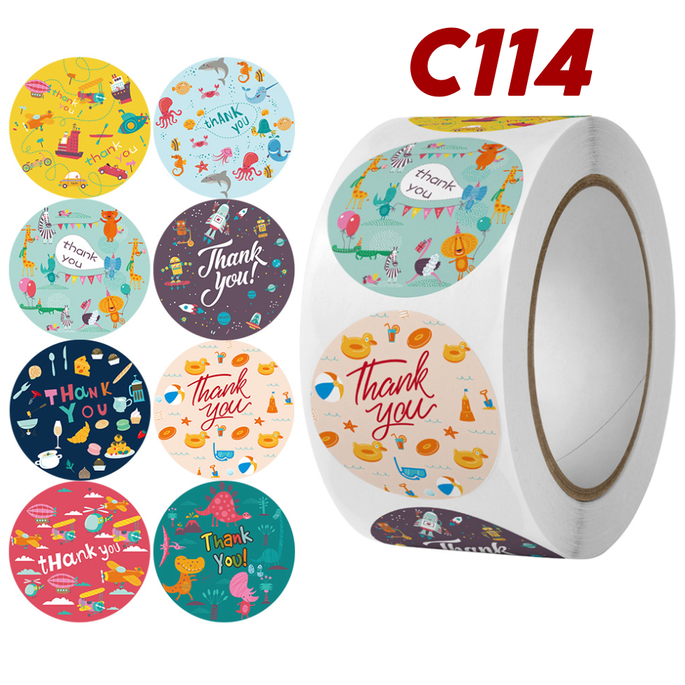 Jual 500 Pcs Stiker Selamat Menikmati Sticker Bulat Roll Makanan Kue ...