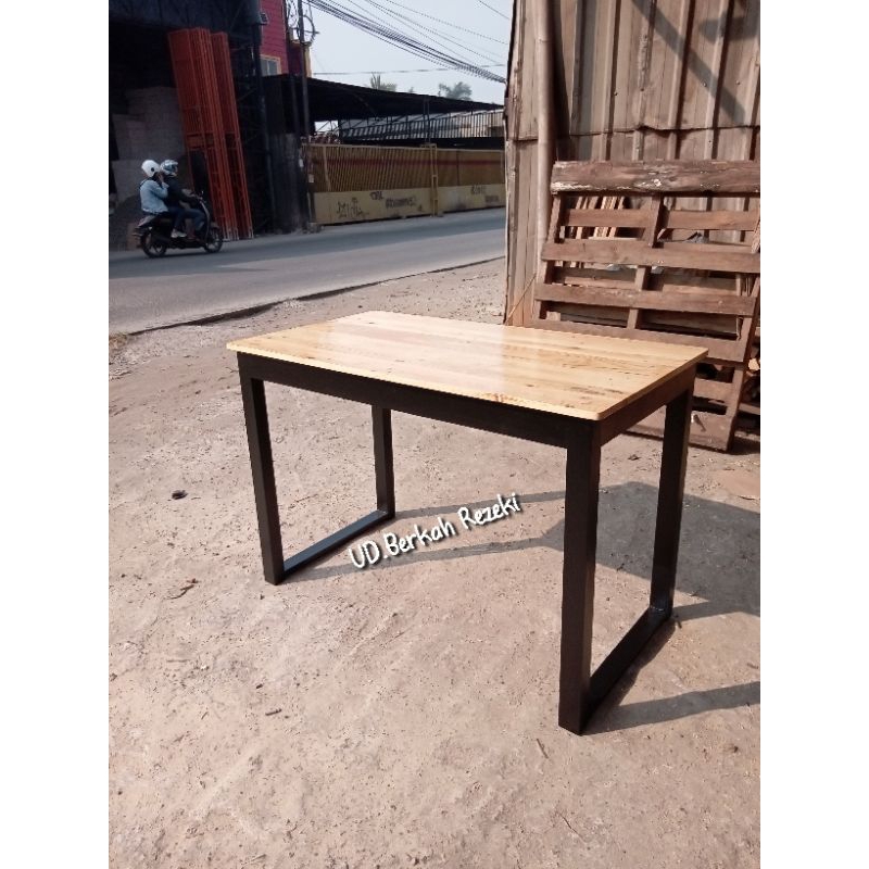 Jual meja makan, meja cafe, meja resto kayu jati belanda | Shopee Indonesia
