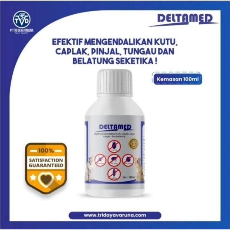Jual DELTAMED Spray Basmi Kutu Tungau Caplak Pinjal Kucing Anjihg ...