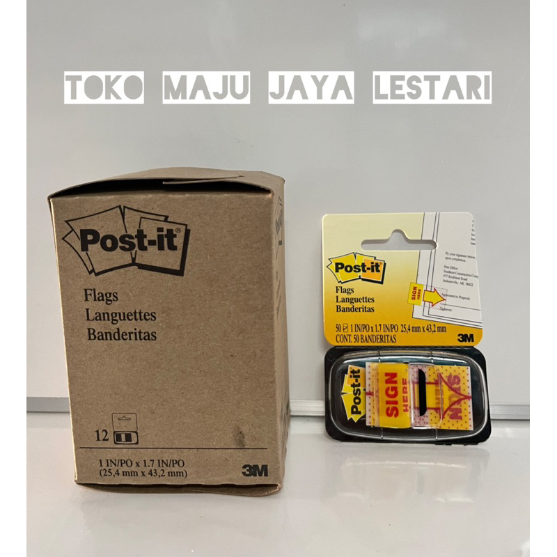 Jual Post-It Sign Here 3M Besar ( isi 50 pcs ) | Shopee Indonesia