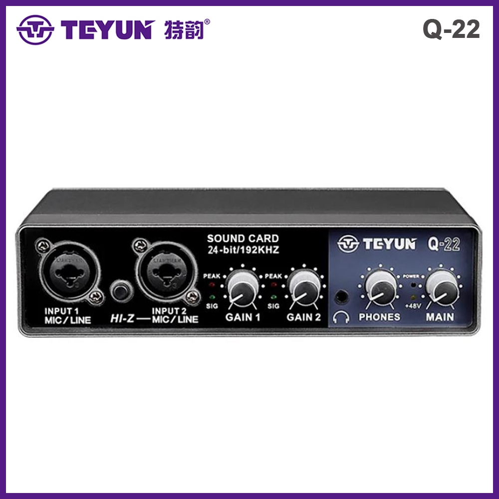 Jual TEYUN Microphone Hi-Fi Sound Card Amplifier USB Live Broadcast - Q ...