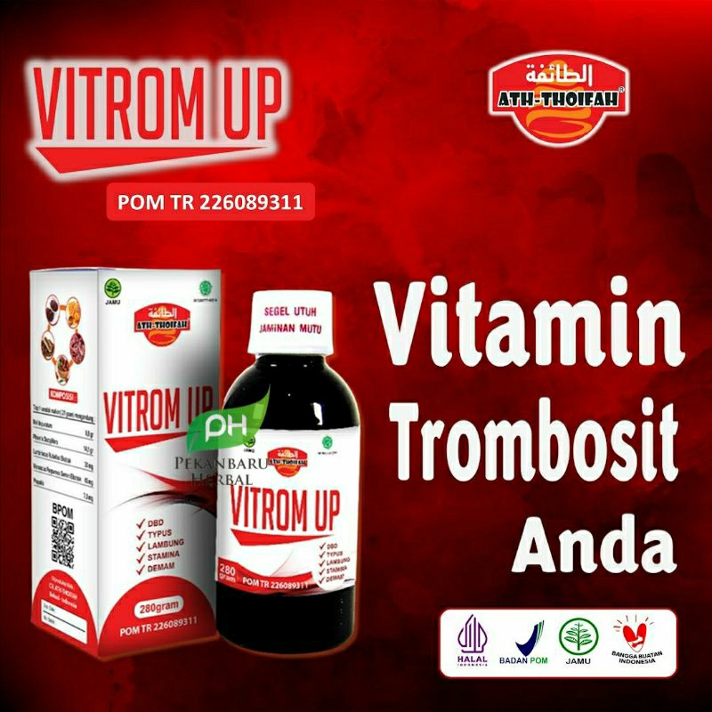Jual Vitrom Up Ath Thoifah Tromboster Obat Herbal DBD Typus Vitamin ...