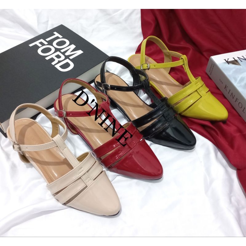 Jual Meggy YS 918 Sepatu wanita sepatu heels mules 2cm | Shopee Indonesia