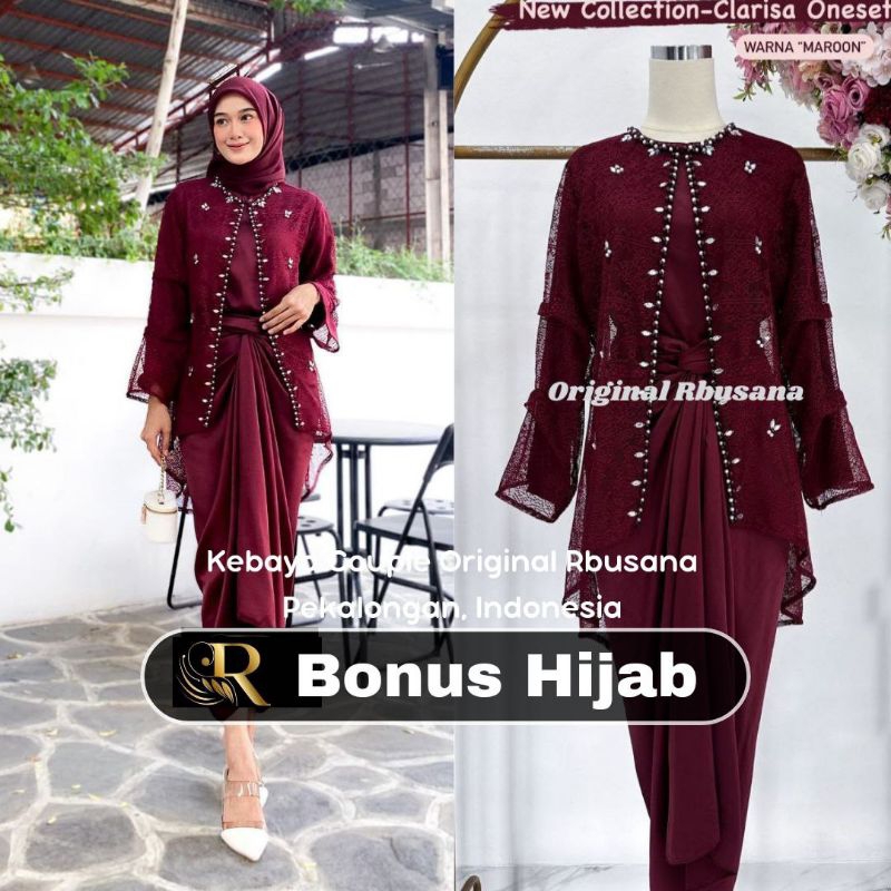 Jual Oneset Clarisa Setelan Premium Outfit Kondangan Setelan Rok Lilit ...