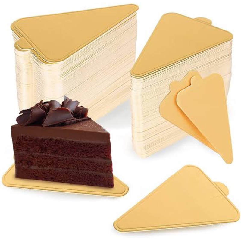 Jual Alas Mini Cake Segitiga 11,5cm x 7,5cm (per 10pcs) | Shopee Indonesia