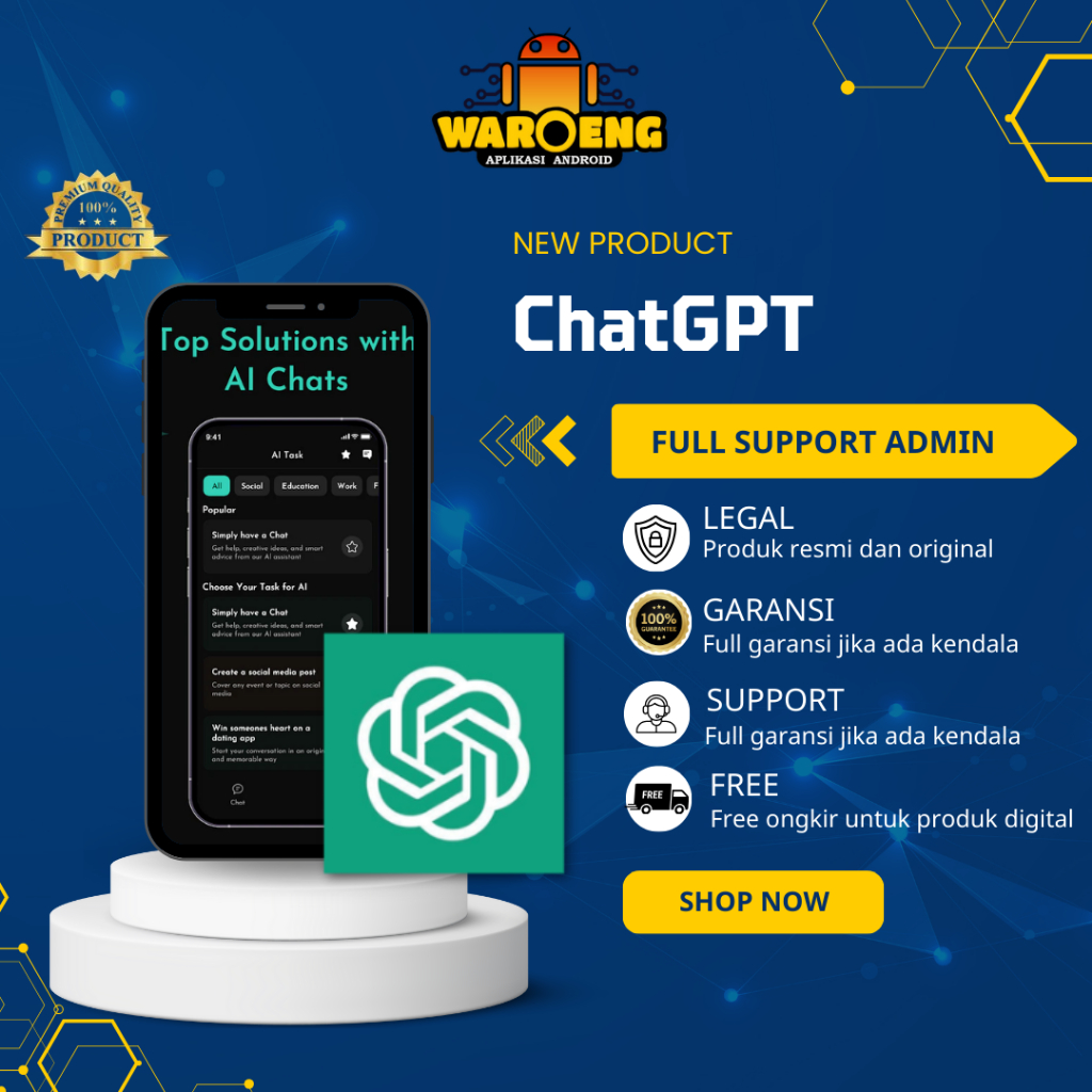 Jual LIFETIME ChatGPT-4 Plus Premium SharedAccount Original Resmi OpenAI | Shopee Indonesia