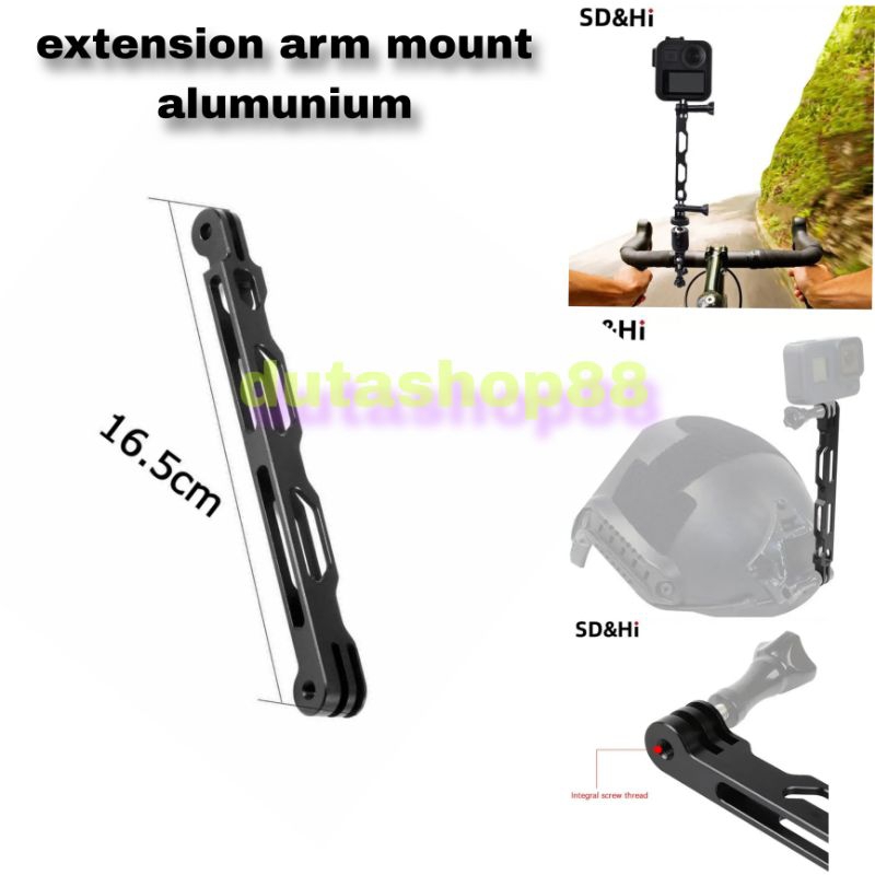 Jual Alumunium Extension Arm insta360 GoPro Osmo action cam Arm ...