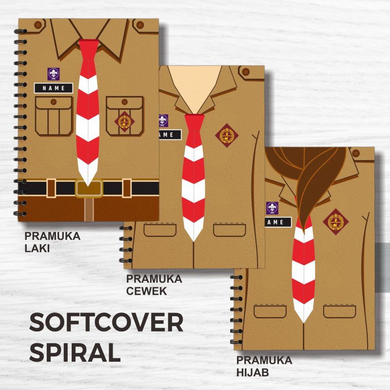 Jual Notebook A5 Jilid Kawat Spiral Custom Pramuka Kertas HVS ...