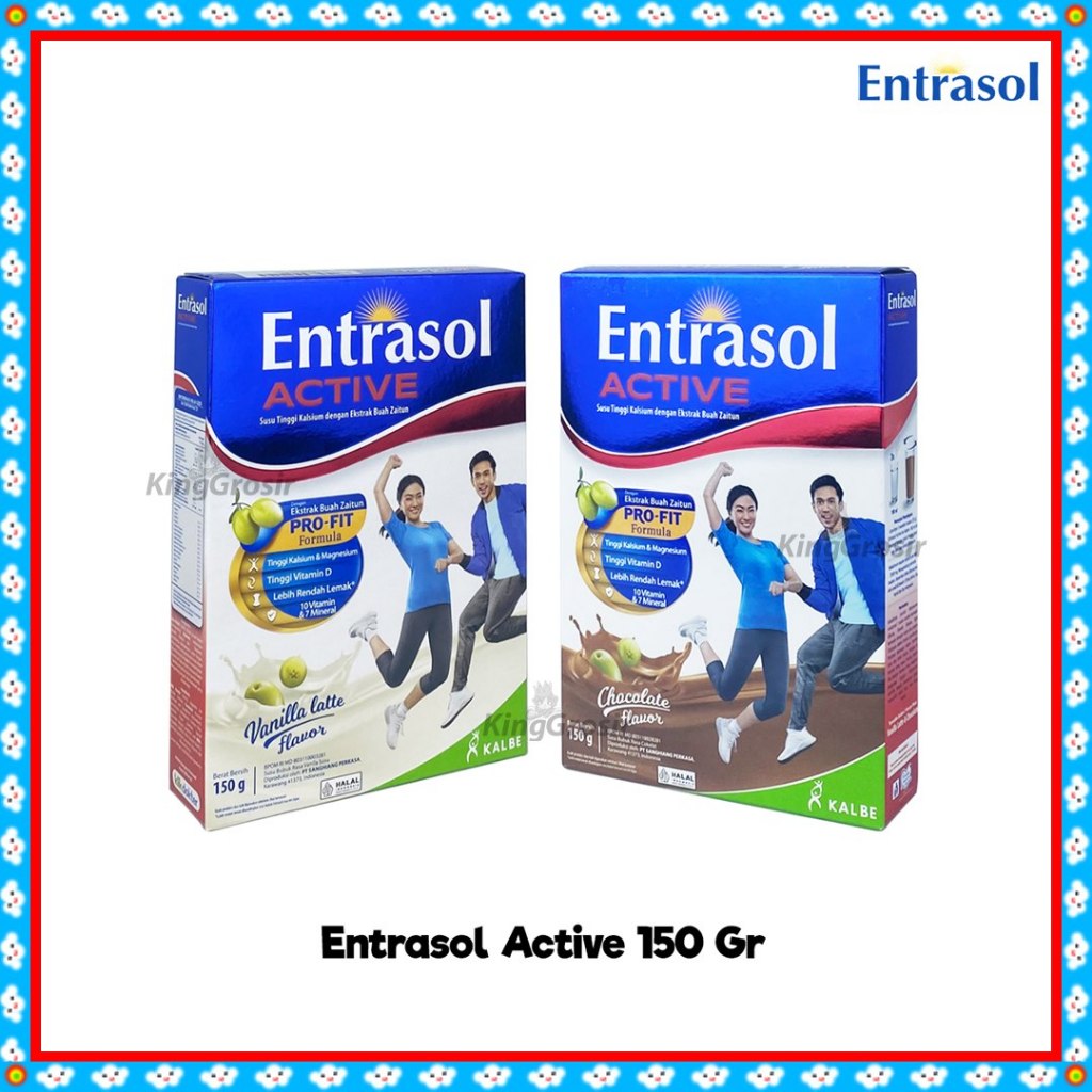 Jual Entrasol Active Susu Untuk Tulang 150gr / Susu Bubuk Untuk Dewasa ...