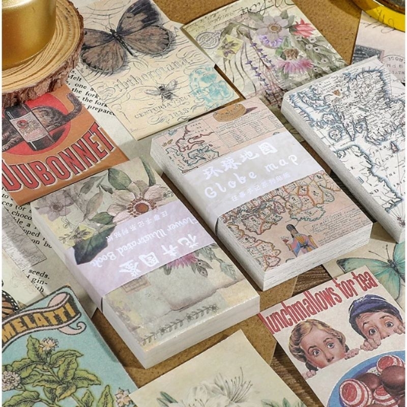 Jual 10 lembar mini deco paper hiasan jurnal buku casing | Shopee Indonesia