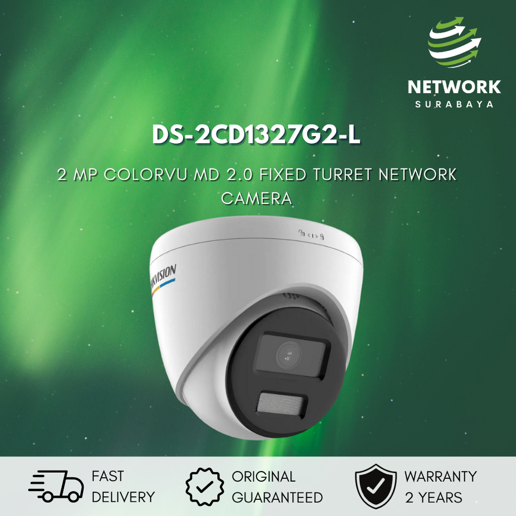 Jual HIKVISION DS-2CD1327G2-L IP CAMERA 2MP COLORVU TURRET | Shopee ...
