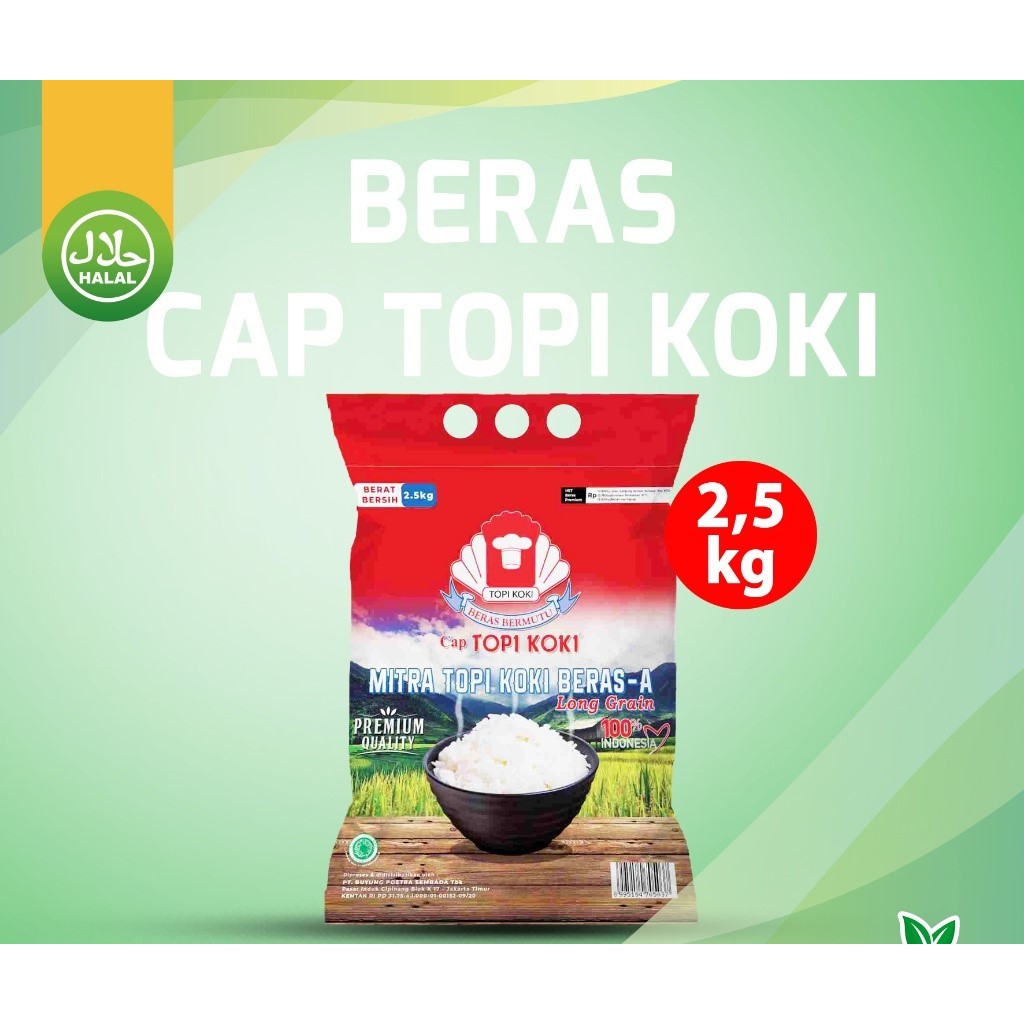 Jual Beras Topi Koki Long Grain Premium 2,5 Kg | Shopee Indonesia