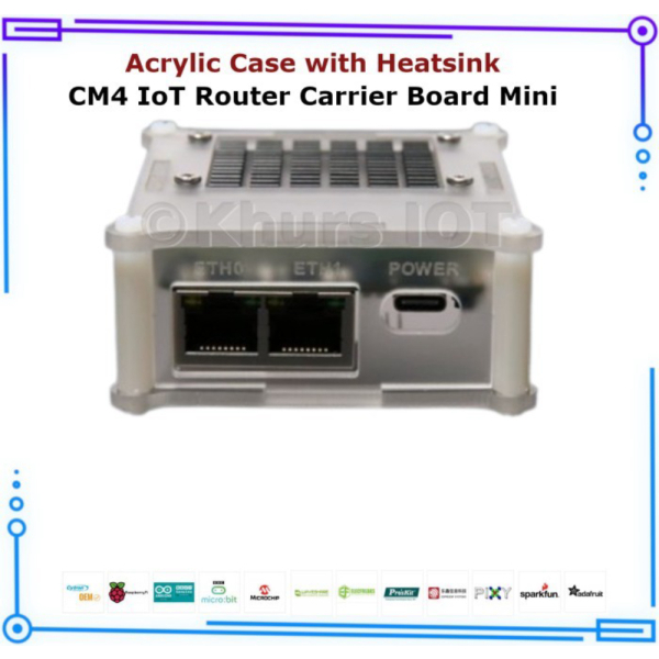 Jual Acrylic Case with Heatsink Raspberry Pi CM4 IoT Router Carrier ...