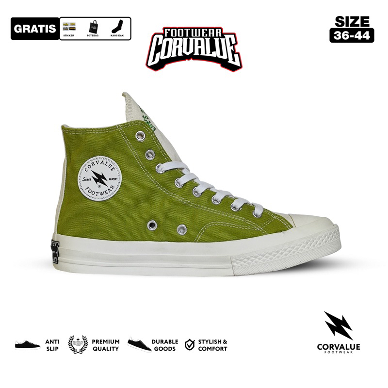 Jual CORVALUE - Sepatu Corvalue Sneakers Pria Wanita Corvalue Moss ...