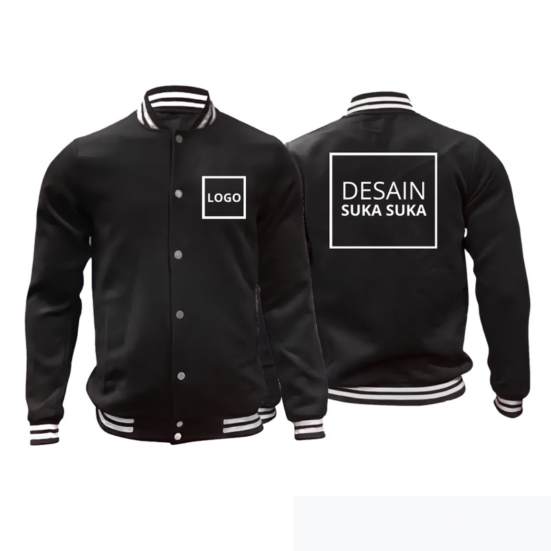 Jual JAKET VARSITY CUSTOM SABLON SATUAN DESAIN SUKA SUKA BEBAS LOGO DAN ...