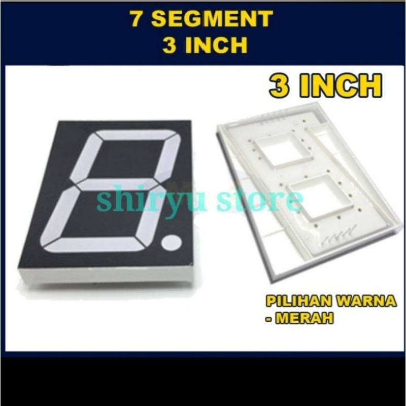 Jual Seven 7 Segment 3" 3 Inch Merah Red Anoda CA Anode Digit Display ...