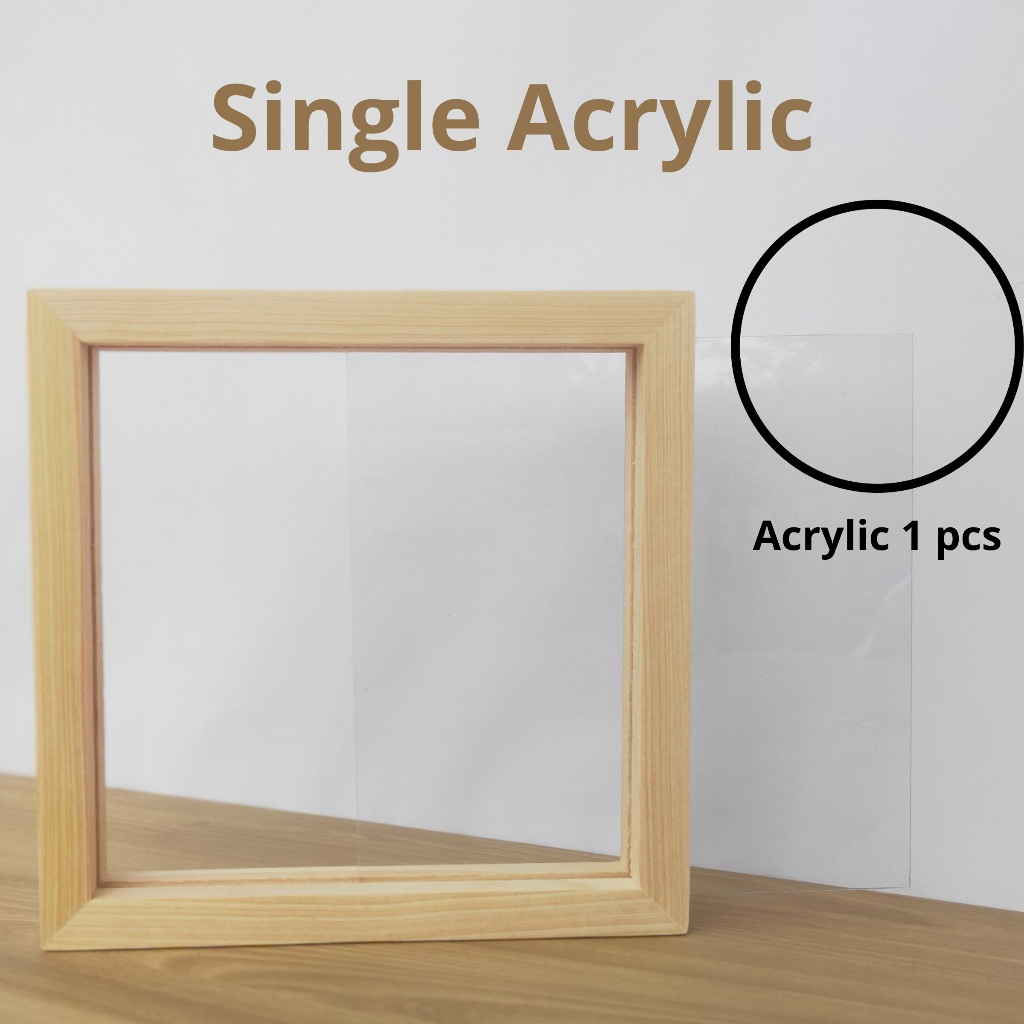 Jual Press Flower Bingkai Kayu Dobel Akrilik ukuran 20x20 / A4(21x30)cm ...