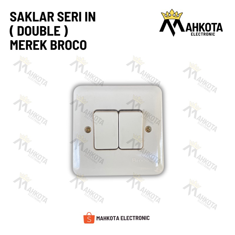 Jual SAKLAR SERI BROCO NEW GEE IB CREAM (6622U) DOUBLE SWITCH INBOW ...