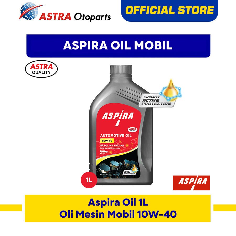 Jual Oli Mesin Mobil 10W-40 Aspira Oil 1L | Shopee Indonesia