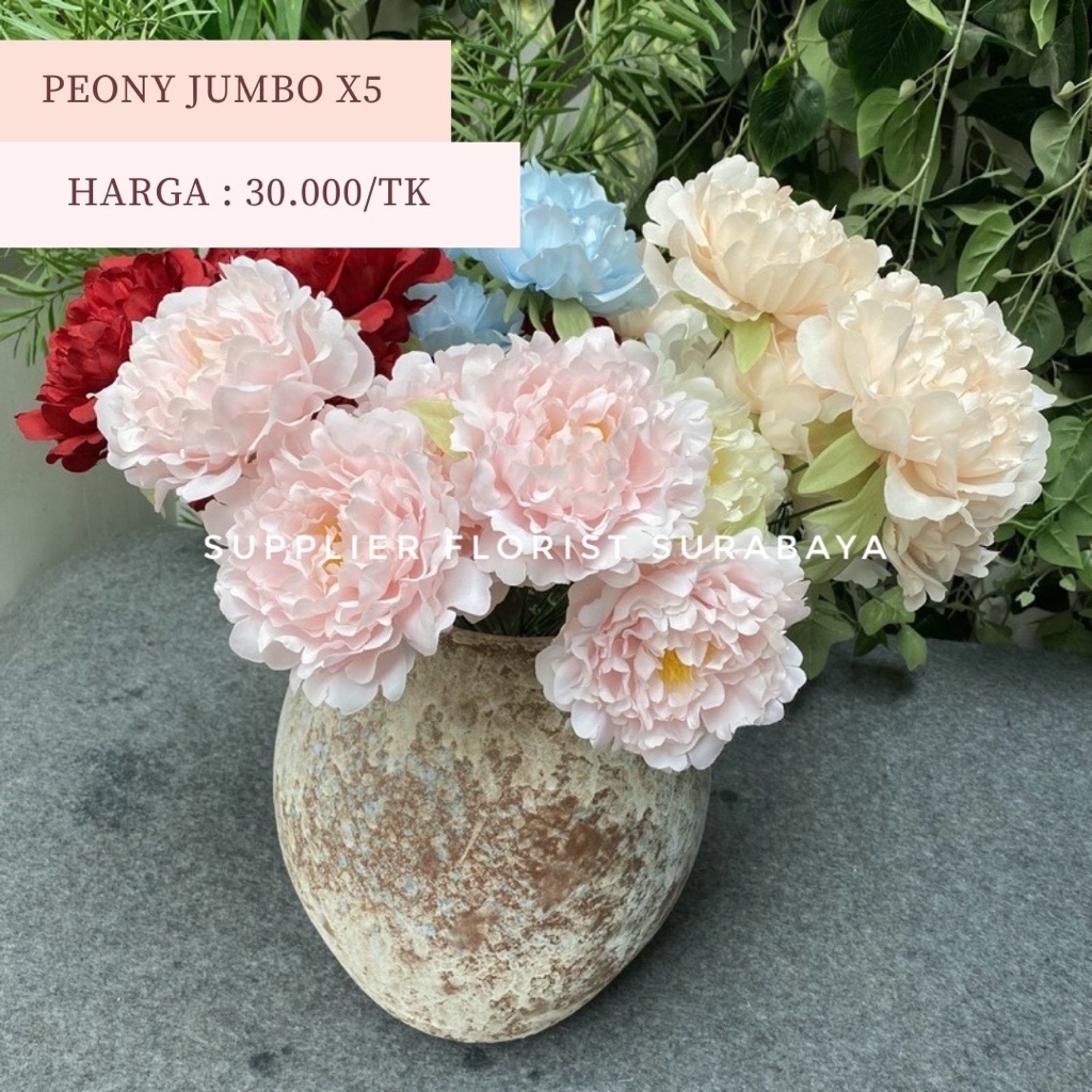 Jual [KEPALA SAJA] KEPALA PEONY JUMBO PEONY HEAD ONLY ARTIFICIAL FLOWER ...