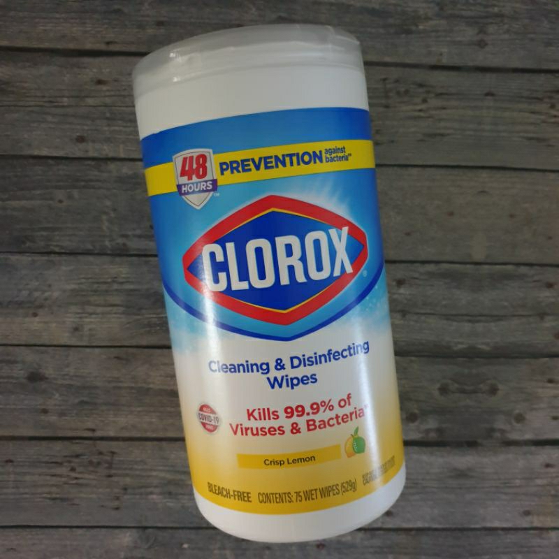 Jual Clorox Wipes Disinfectant Lemon Smell Tissue Basah USA Singapore ...