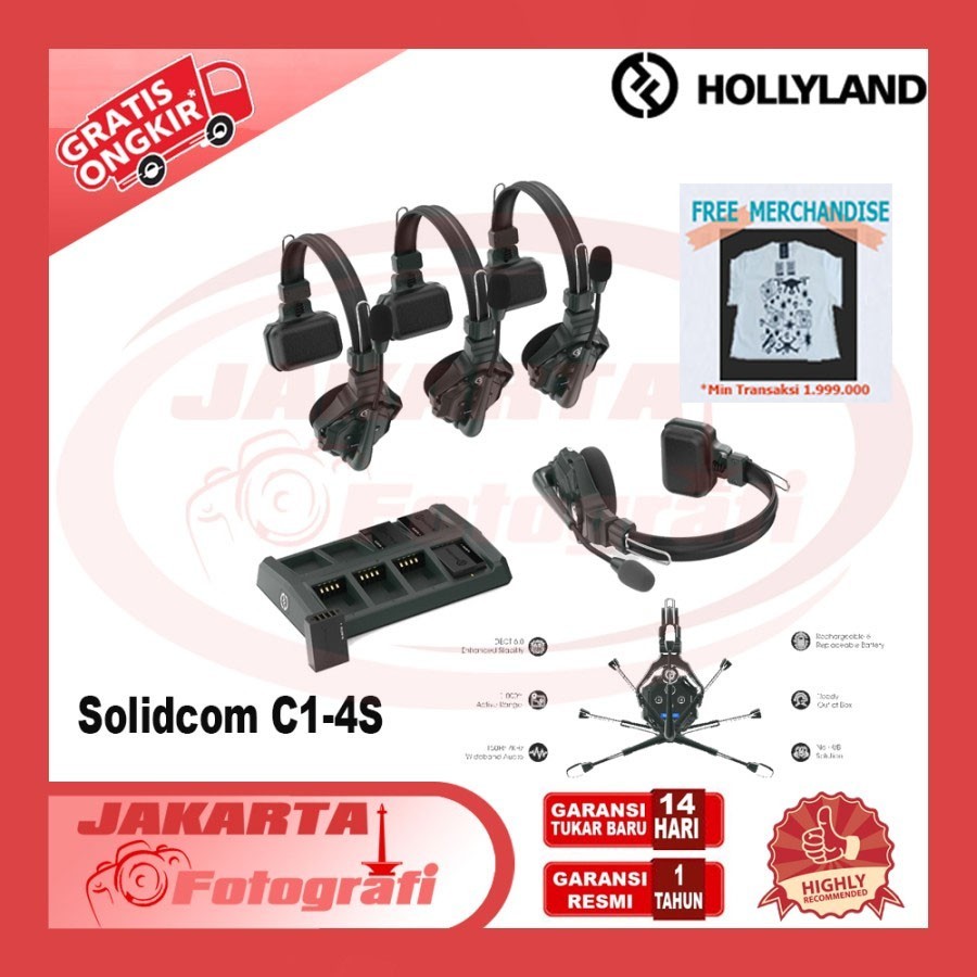 Jual Hollyland Solidcom C1-4S Full-Duplex Wireless DECT Intercom System ...