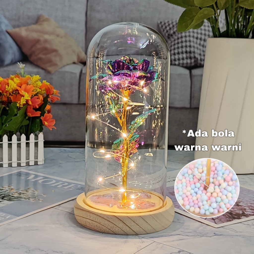 Jual Lampu LED Bunga Mawar Dekorasi Beauty And The Beast Rose | Hampers ...