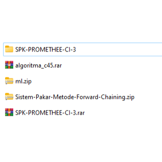 Jual jasa pembuatan web spk promethee algoritma forward chaining ...