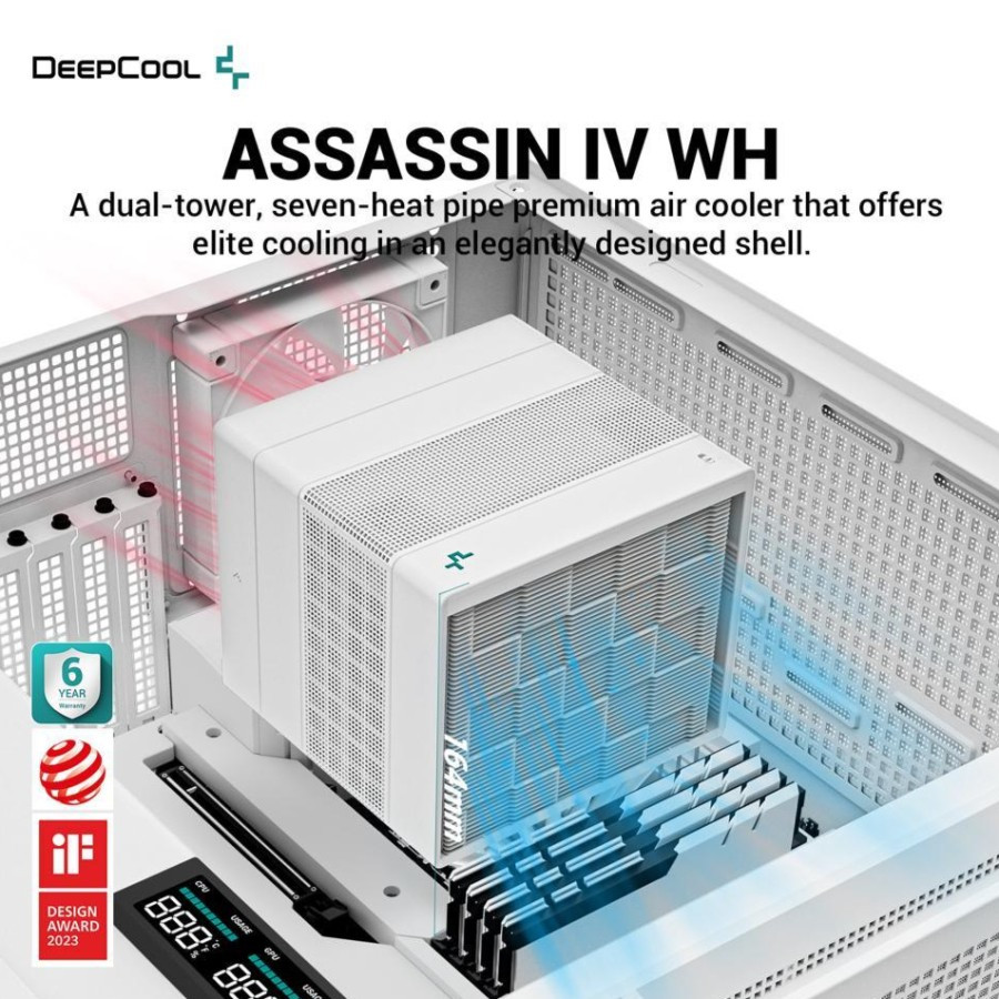 Jual DEEPCOOL ASSASSIN IV WHITE DUAL TOWER CPU PROCESSOR AIR COOLER ...