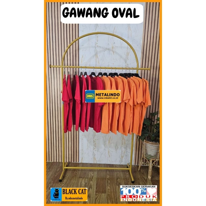 Jual Gawang gantungan baju oval hanger display baju tinggi 175cm ...