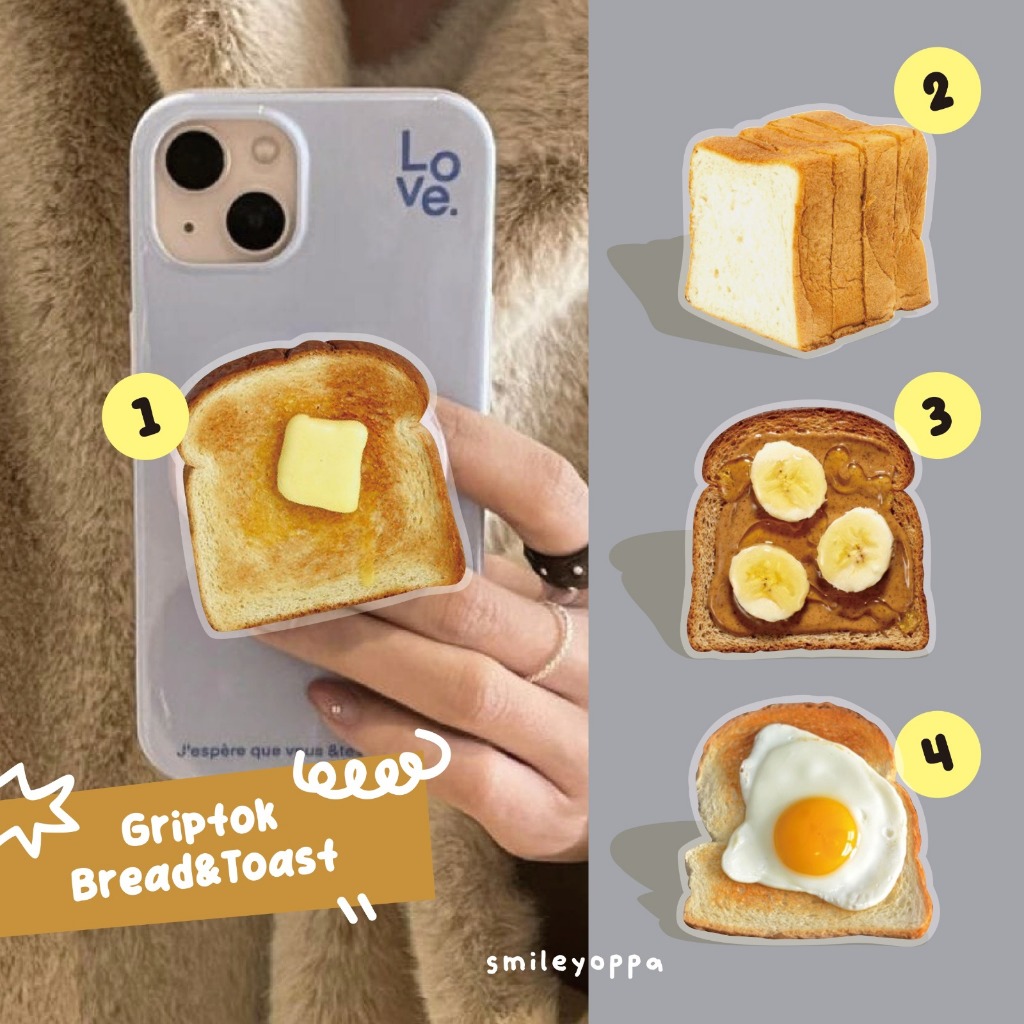 Jual Griptok Bread & Toast | Popsocket Acrylic | Shopee Indonesia