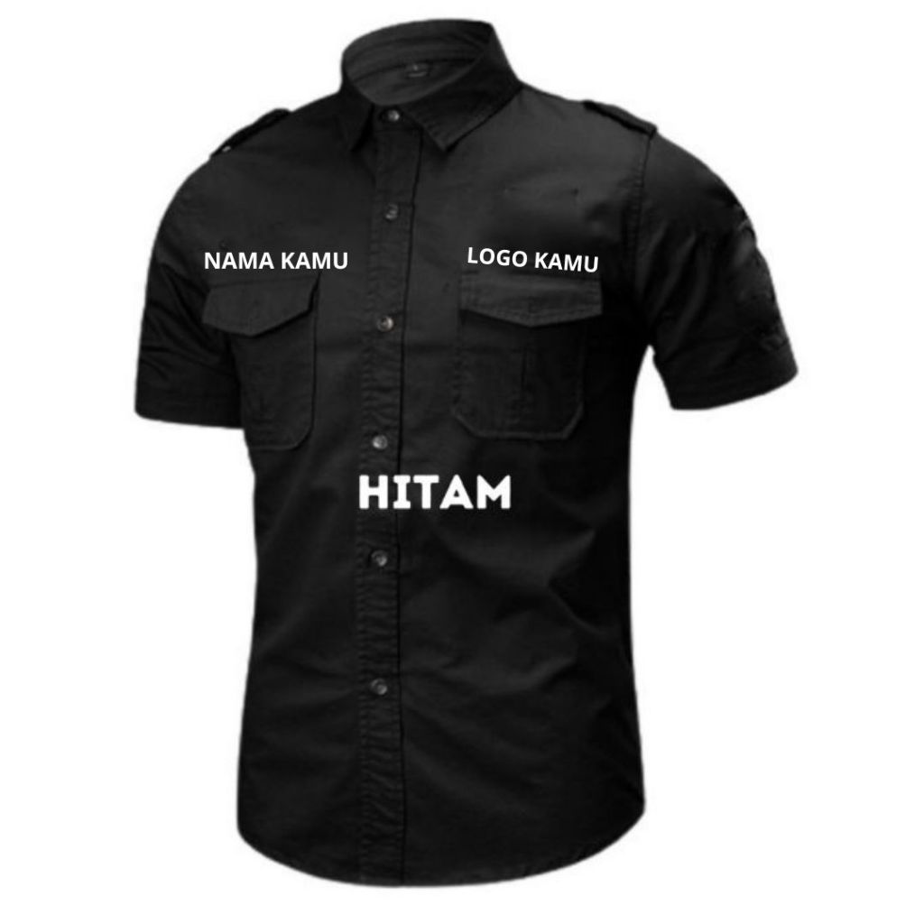 Jual seragam kerja keren kemeja tactikal costum logo | Shopee Indonesia