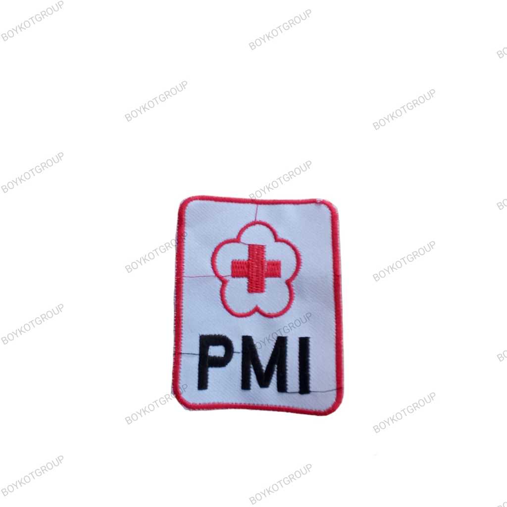 Jual logo bordir pmi / pmr bordir bet / badge pmi logo atribut pmi ...
