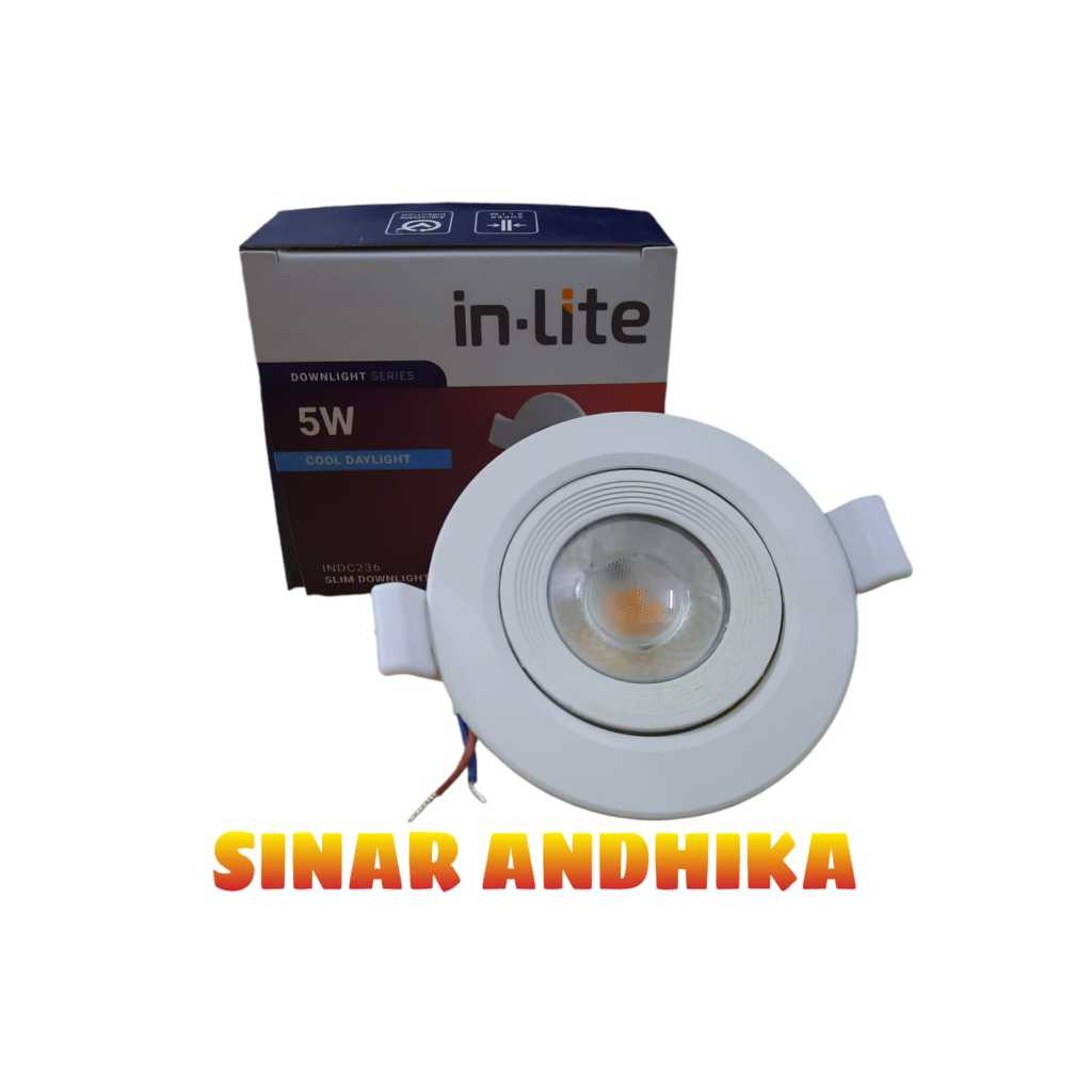 Jual Lampu Led Spotlight In-Lite Slim Downlight Sorot 5 Watt INDC236 ...