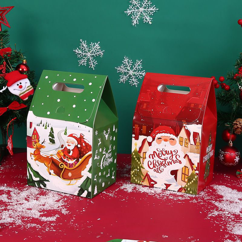 Jual Paper Bag Natal / Goodies Bag Natal / Box Natal Kue kering / Kotak ...