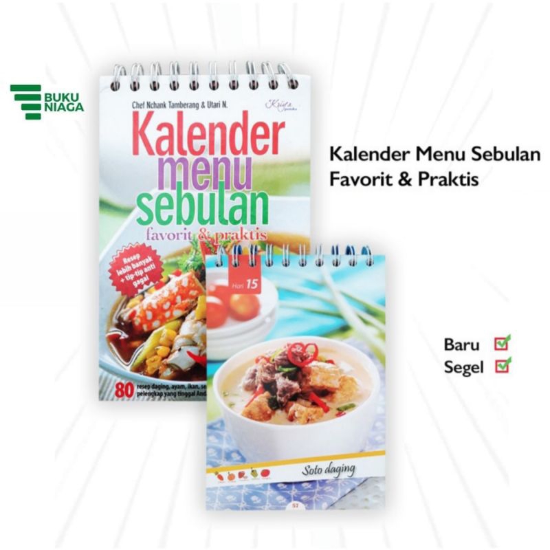 Jual Kalender Menu Resep Sebulan Favorit Dan Praktis | Shopee Indonesia