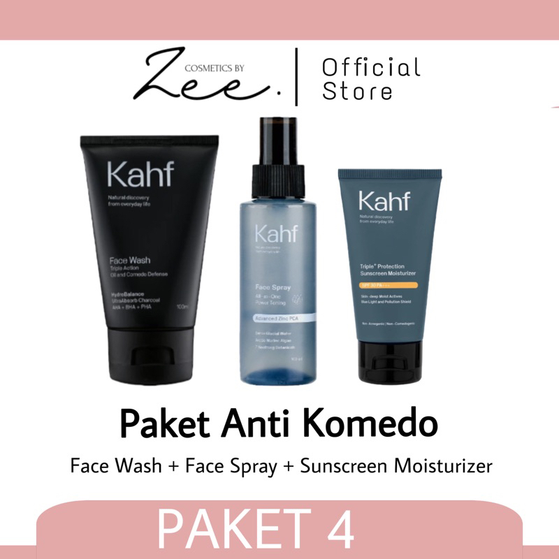 Jual Kahf Paket Face Care | Skincare Pria | Kahf Paket Lengkap | Shopee ...