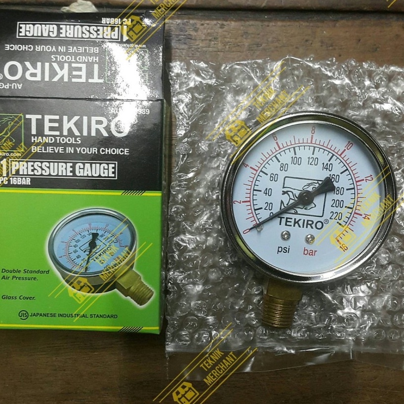 Jual MANOMETER TEKIRO UKURAN 6 10 16 & 25 BAR / ALAT PENGUKUR TEKANAN ...