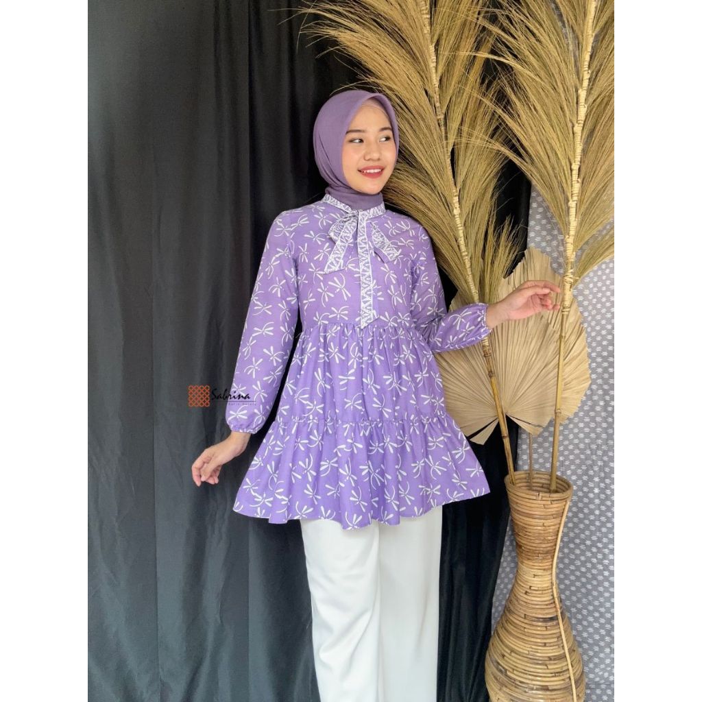 Jual Rayka Blouse Series Atasan Batik Kerja Kantor Modern Pastel ...