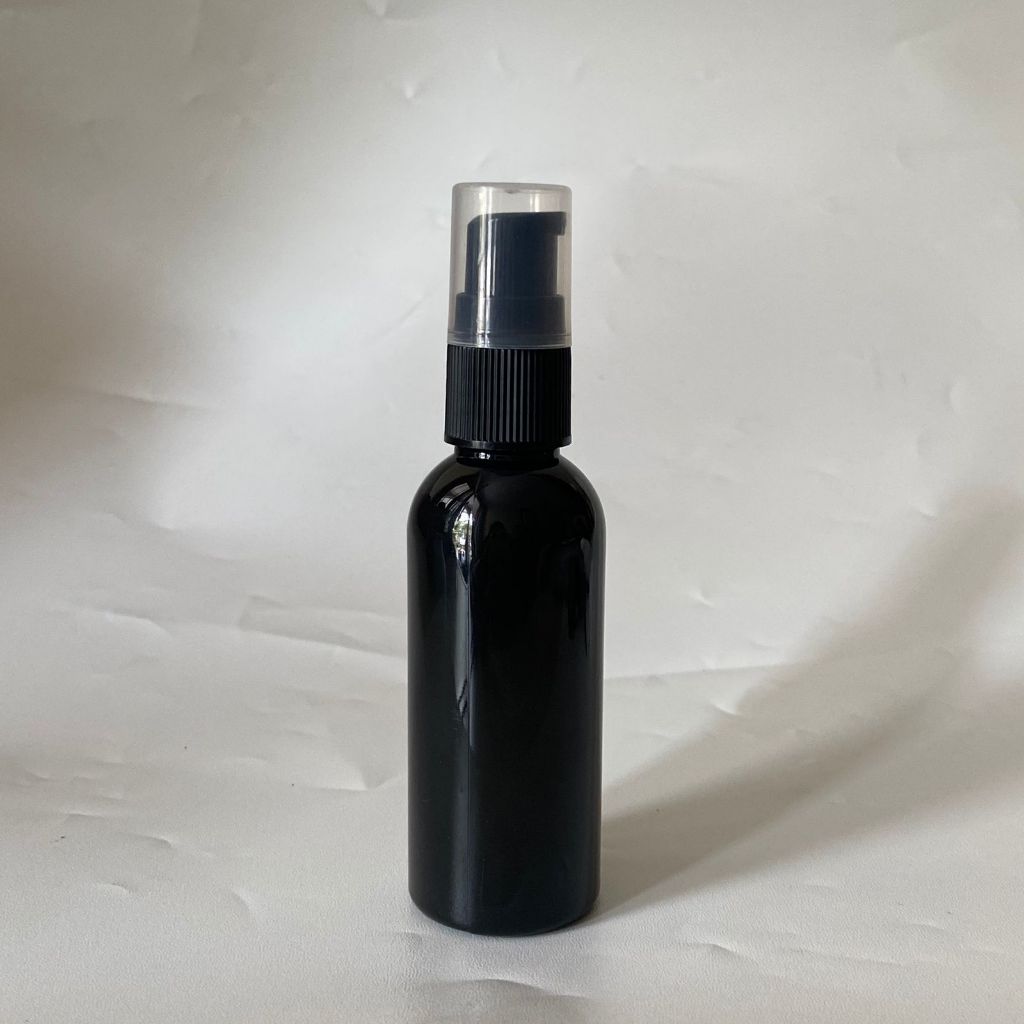 Jual Botol Pump 60ml Hitam / Botol Essence 60 ml Black / Botol Plastik ...