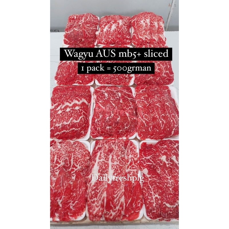 Jual AUS WAGYU MB5+ SLICED BEEF (100% SAPI BUKAN KERBAU) | Shopee Indonesia