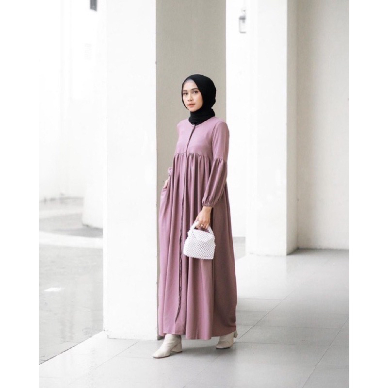 Jual NADEAA DRESS WALHIJAB BAJU CROP GAMIS ATASAN BY DIYA SUSUN RUFFLE ...